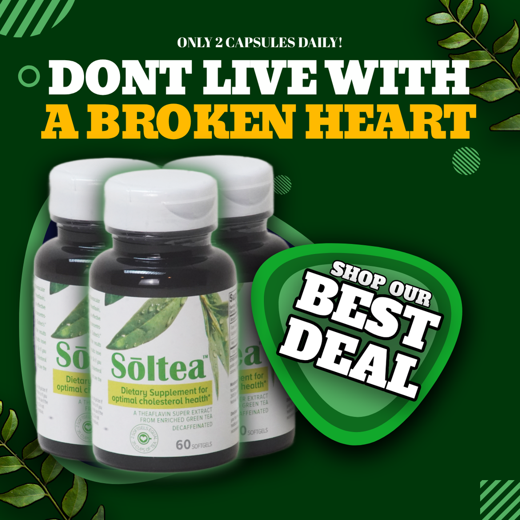 Soltea, Lower Cholesterol, Caffeine Free Green Tea,Natural Supplement